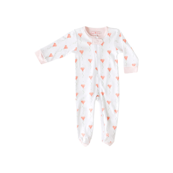 White Heart Balloon Footie | Pineapple Sunshine™