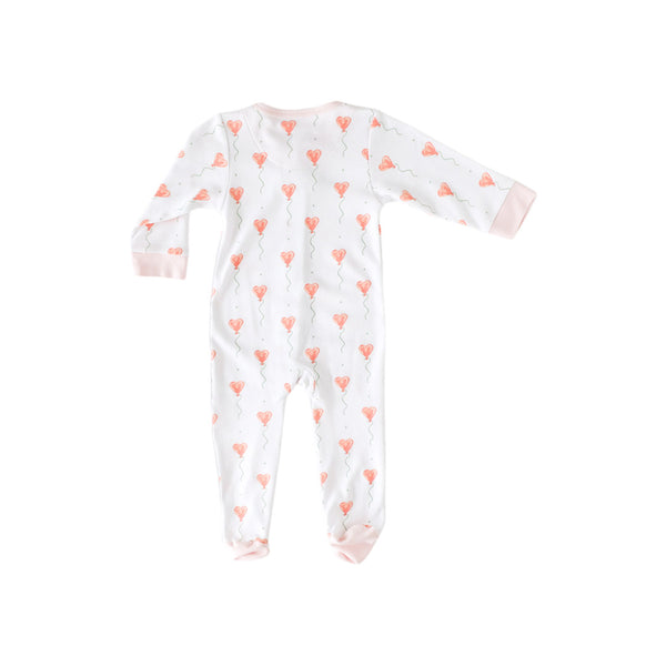 White Heart Balloon Footie | Pineapple Sunshine™